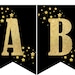 Instant Download Printable Digital Party Bunting Banner, Gold Letters ...