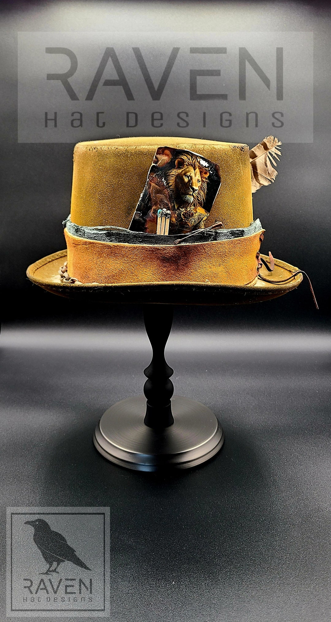 Custom One-of-one Top Hat Animal Kingdom Lion Fashion King of the ...
