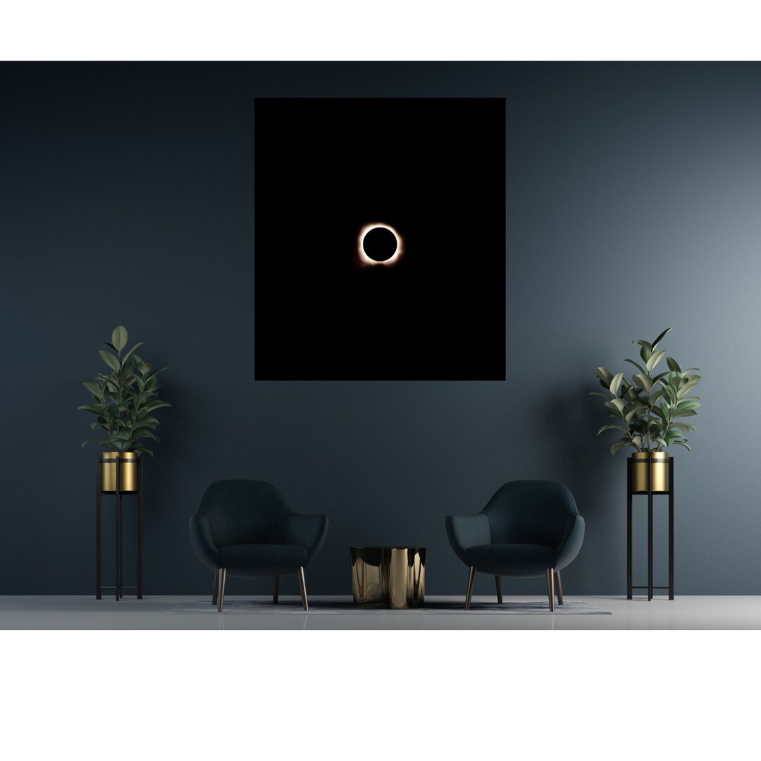 Astronomy Wall Decor, American Solar Eclipse Photo, Deep Space Art, Sun ...