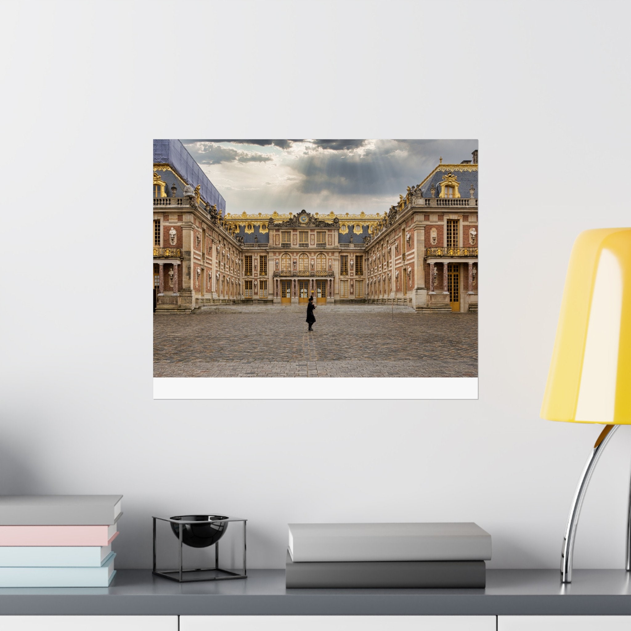 Palace of Versailles Print, Majestic French Architecture, Woman in ...