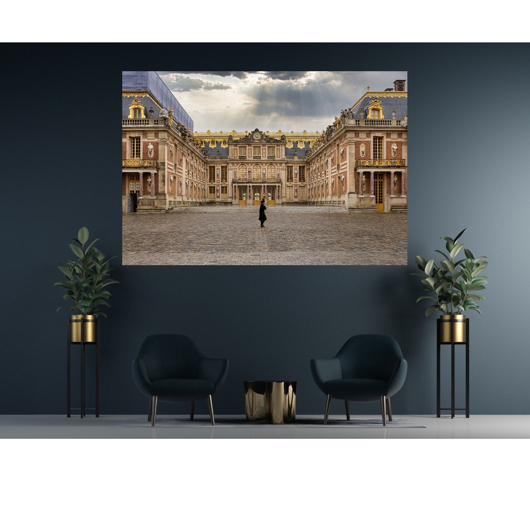Palace of Versailles Print, Majestic French Architecture, Woman in ...