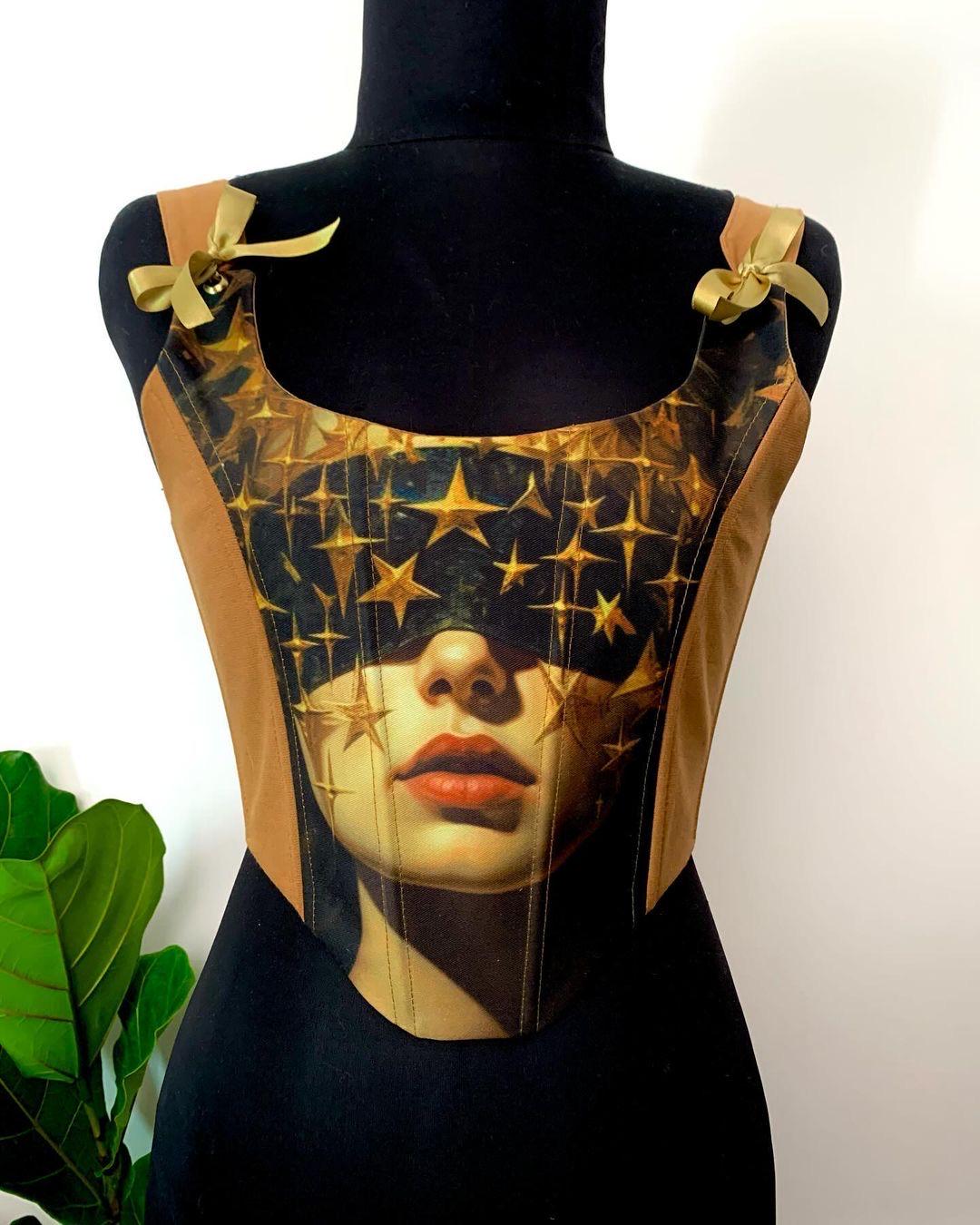 Corset,corset Glamour, Printed Corset , Corset Top , Corset Faja ...