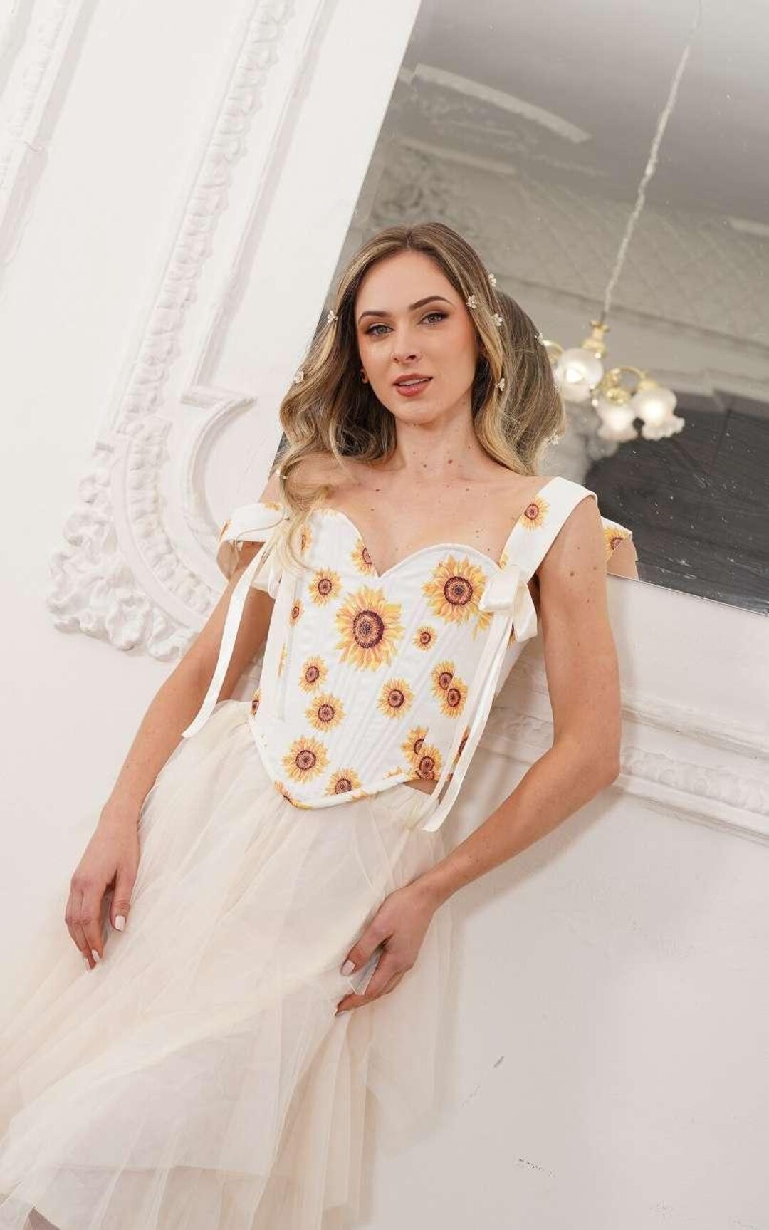 Sunflower Corset,flower Corset,flower Corset,floral Corset,sunflower ...