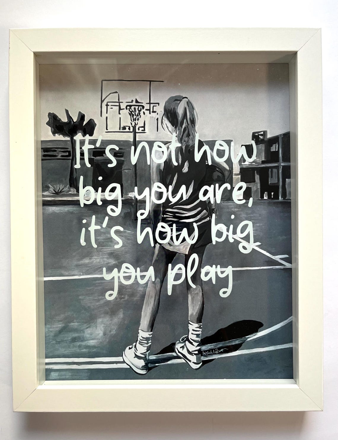 Girl Basketball Player Art Print Shadowbox Frame | Gift for Young ...