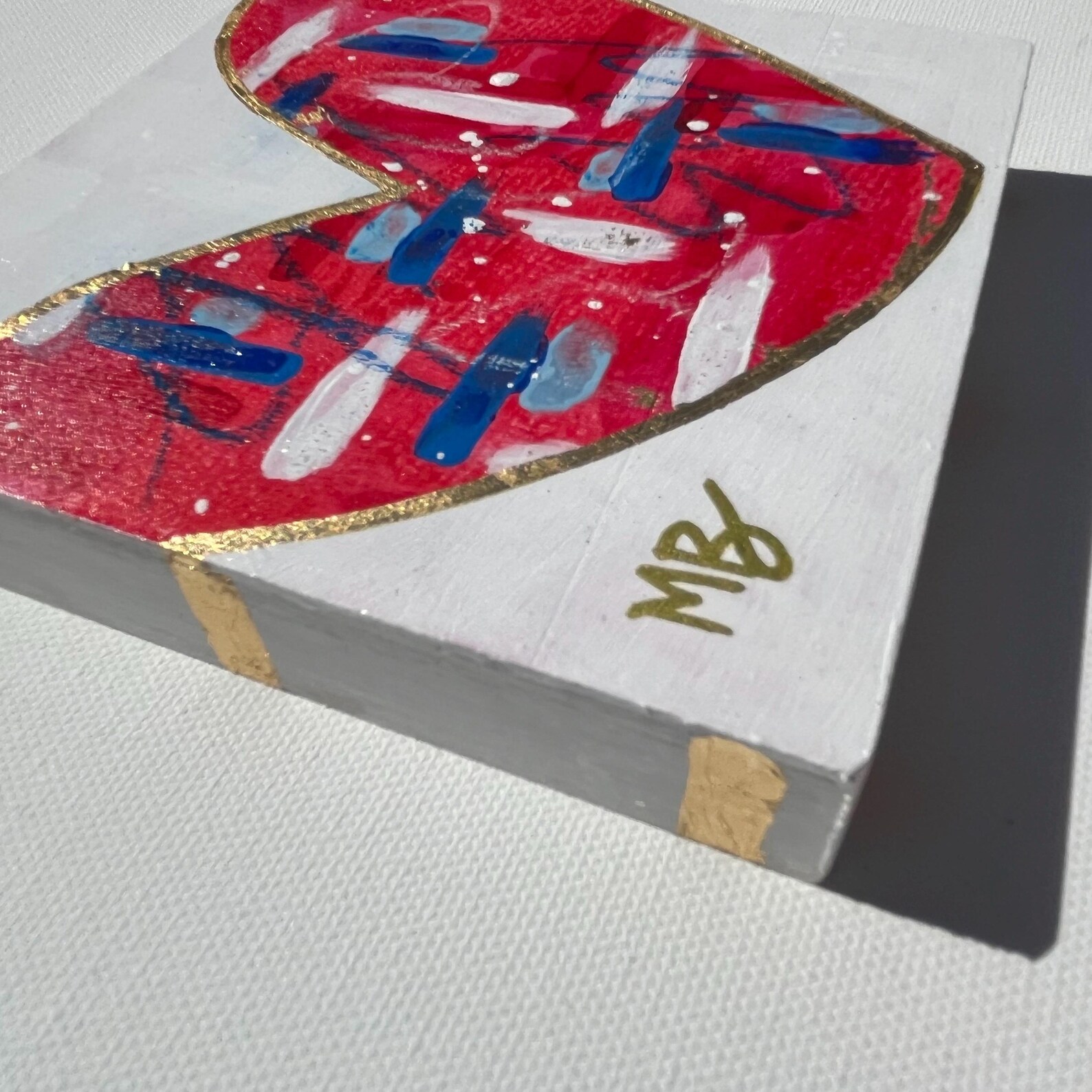 Abstract Heart Mini Painting Artwork 5x5 | Love Home Decor | Gift for ...