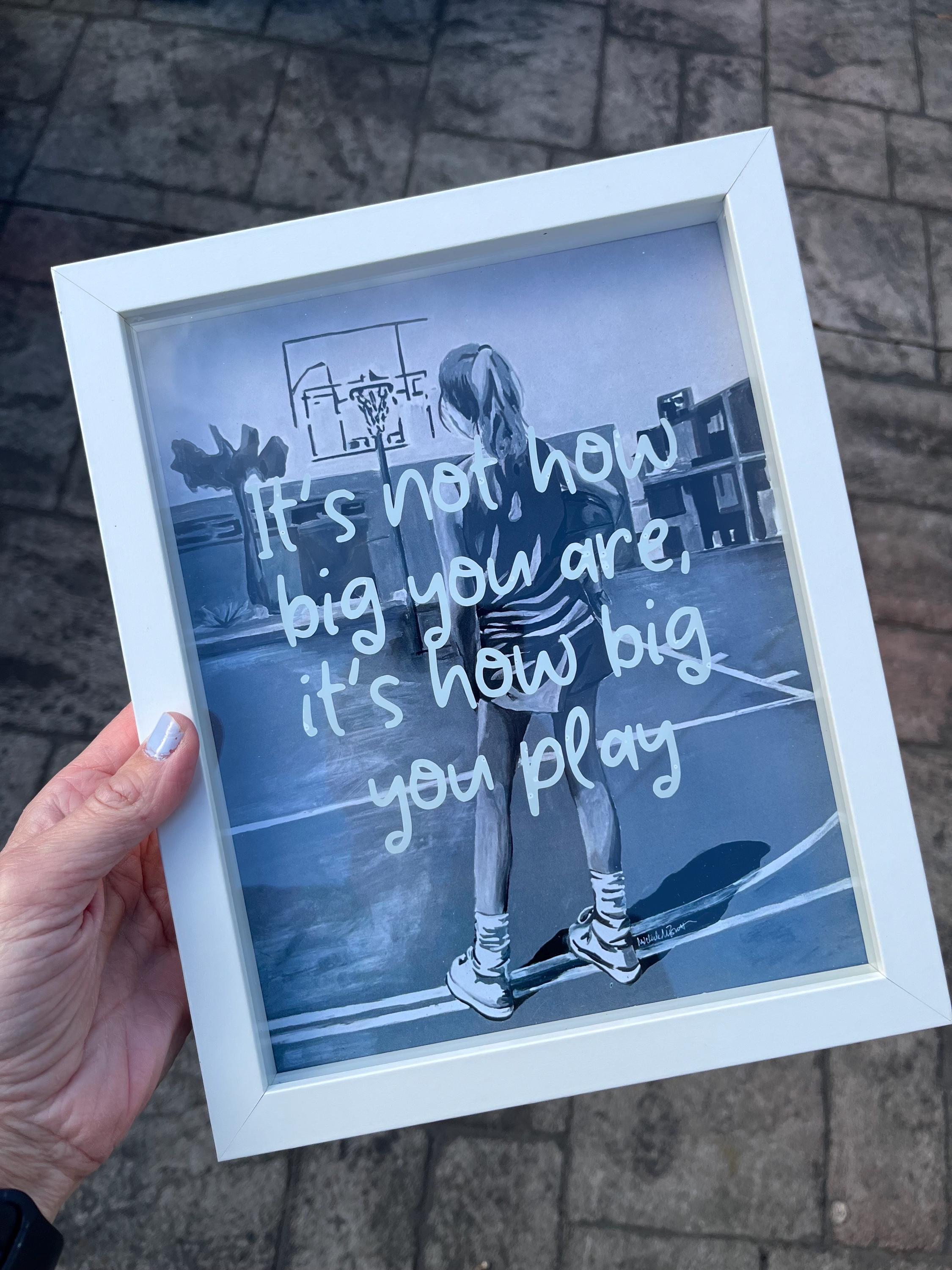 Girl Basketball Player Art Print Shadowbox Frame | Gift for Young ...