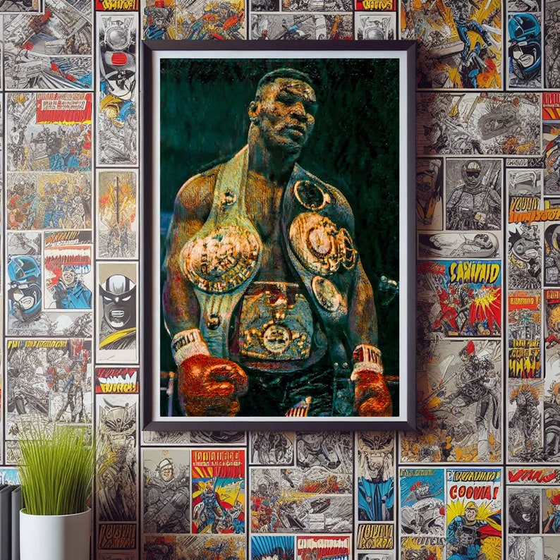 Iron Mike Tyson Poster Boxing Wall Art Undisputed Heavyweight Champ ...