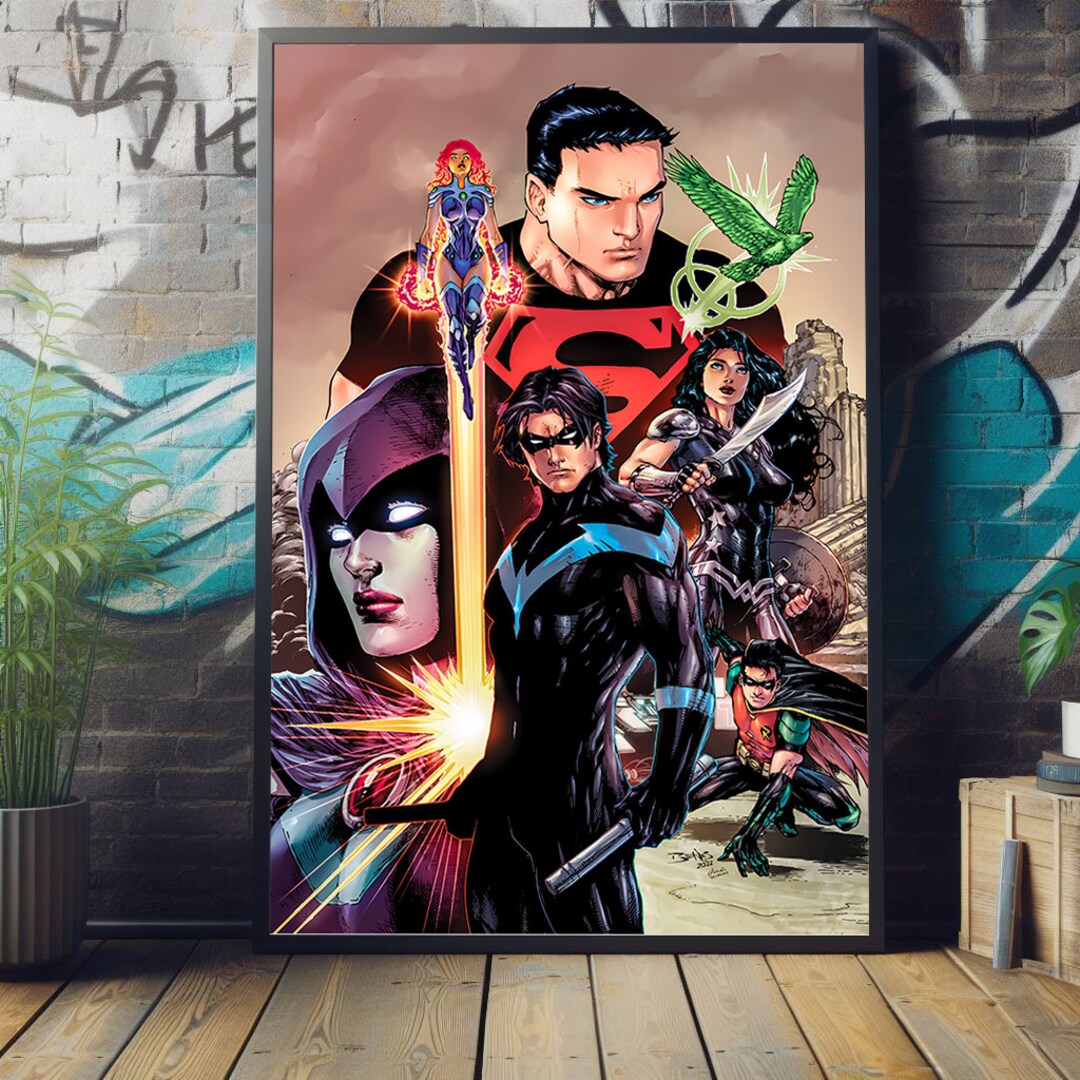Superboy Bruce Wayne POSTER DC Comics Superman Supergirl Nightwing Art ...