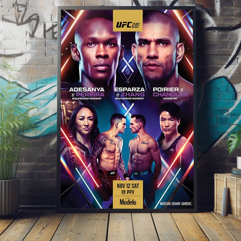 UFC 281 Poster Adesanya Vs Pereira Esparza Vs Zhang Poirier Chandler ...