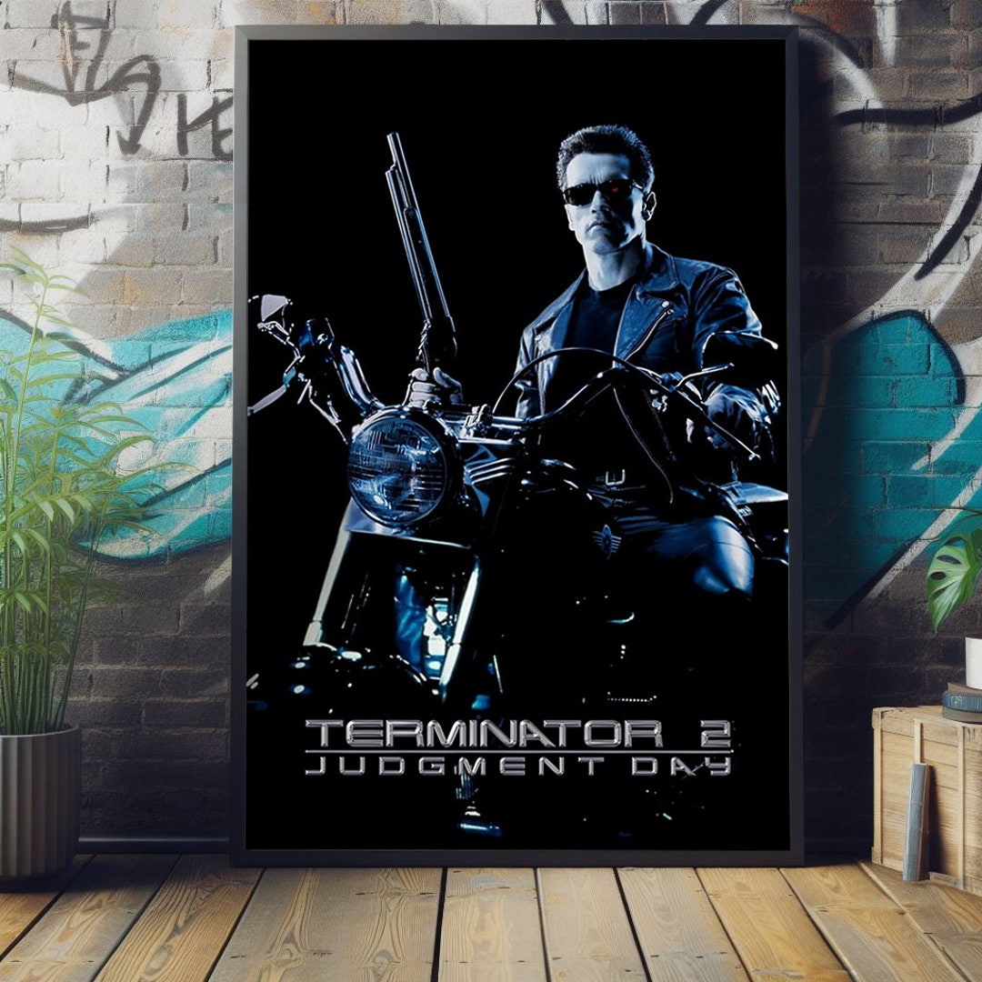 Terminator 2 Judgment Day Movie Poster Vintage Retro Art Popular Movie ...