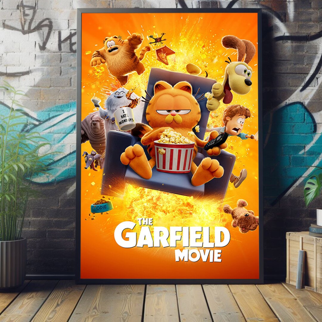 The Garfield Movie Poster Vintage Retro Art Popular Movie Poster A ...
