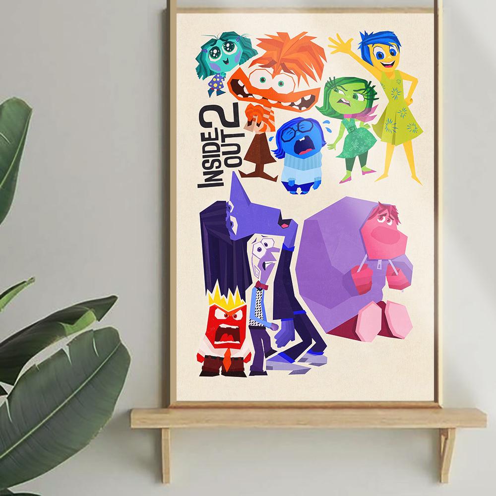 Inside Out 2 Movie Poster Minimalist Poster Home Decor Wall Art Canvas ...
