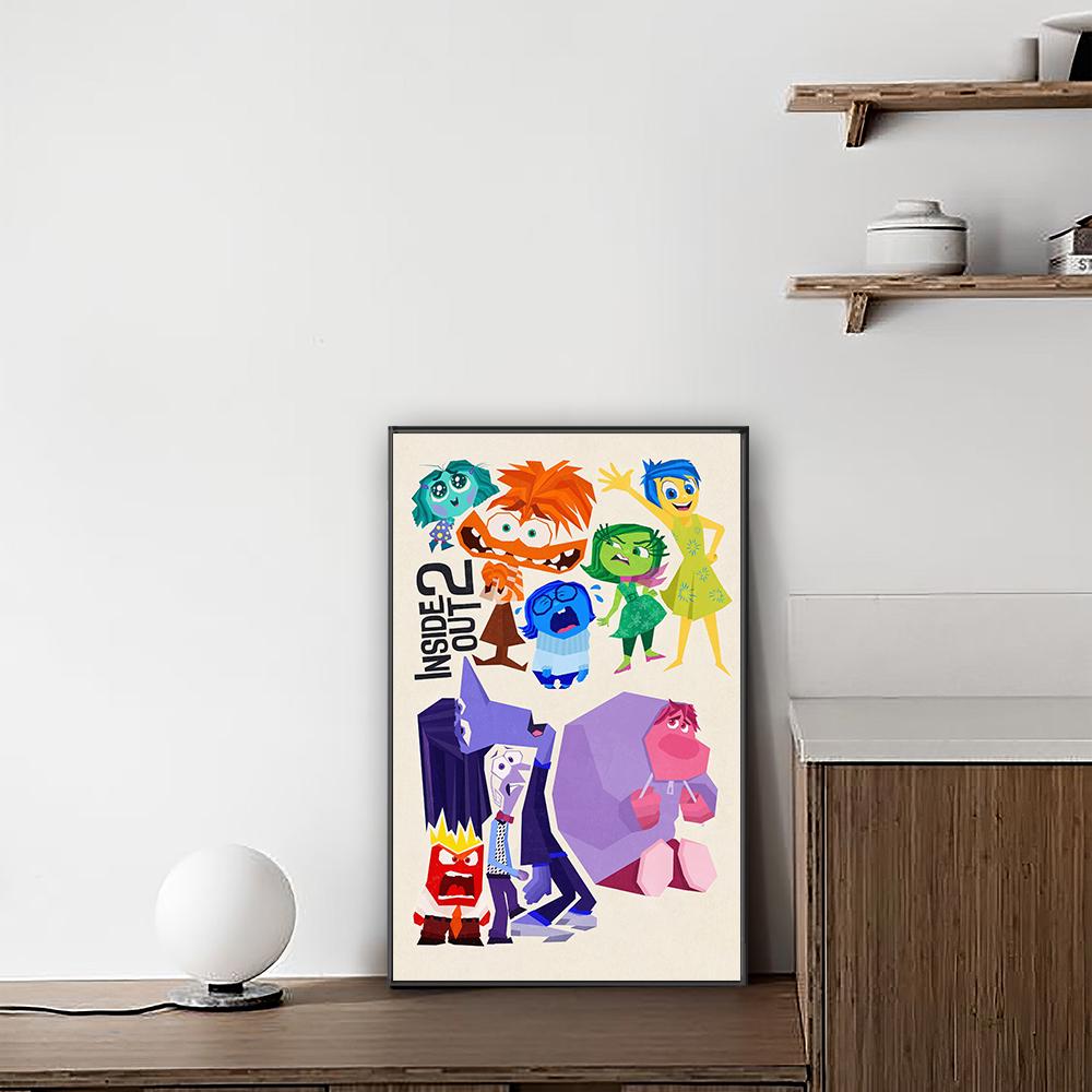 Inside Out 2 Movie Poster Minimalist Poster Home Decor Wall Art Canvas ...