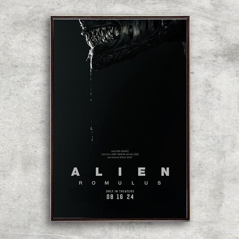 Alien Romulus Movie Poster Minimalist Poster Home Decor Wall Art Canvas ...