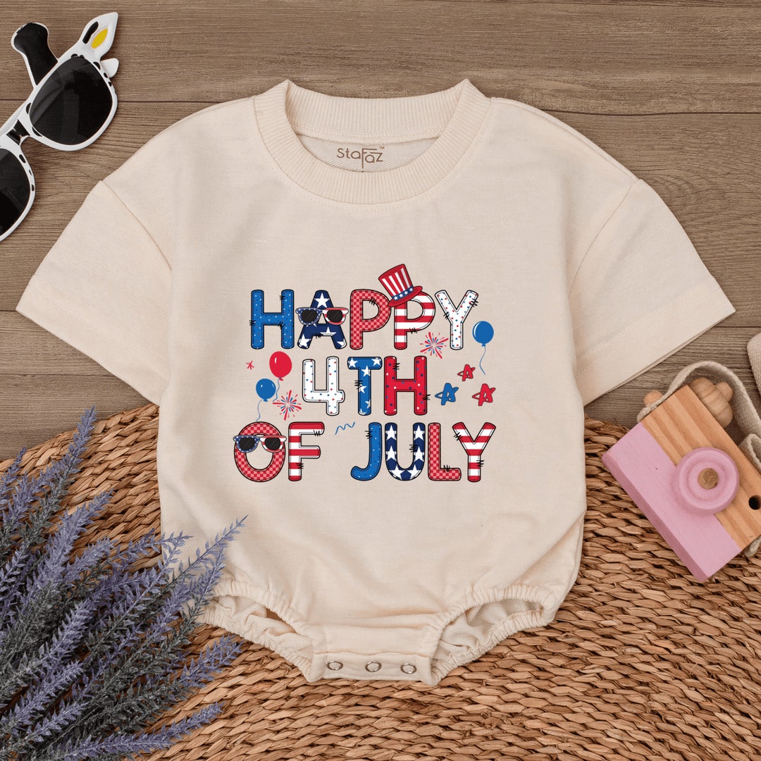Happy 4th of July Baby Outfit, American Baby Romper, USA Baby Outfit ...