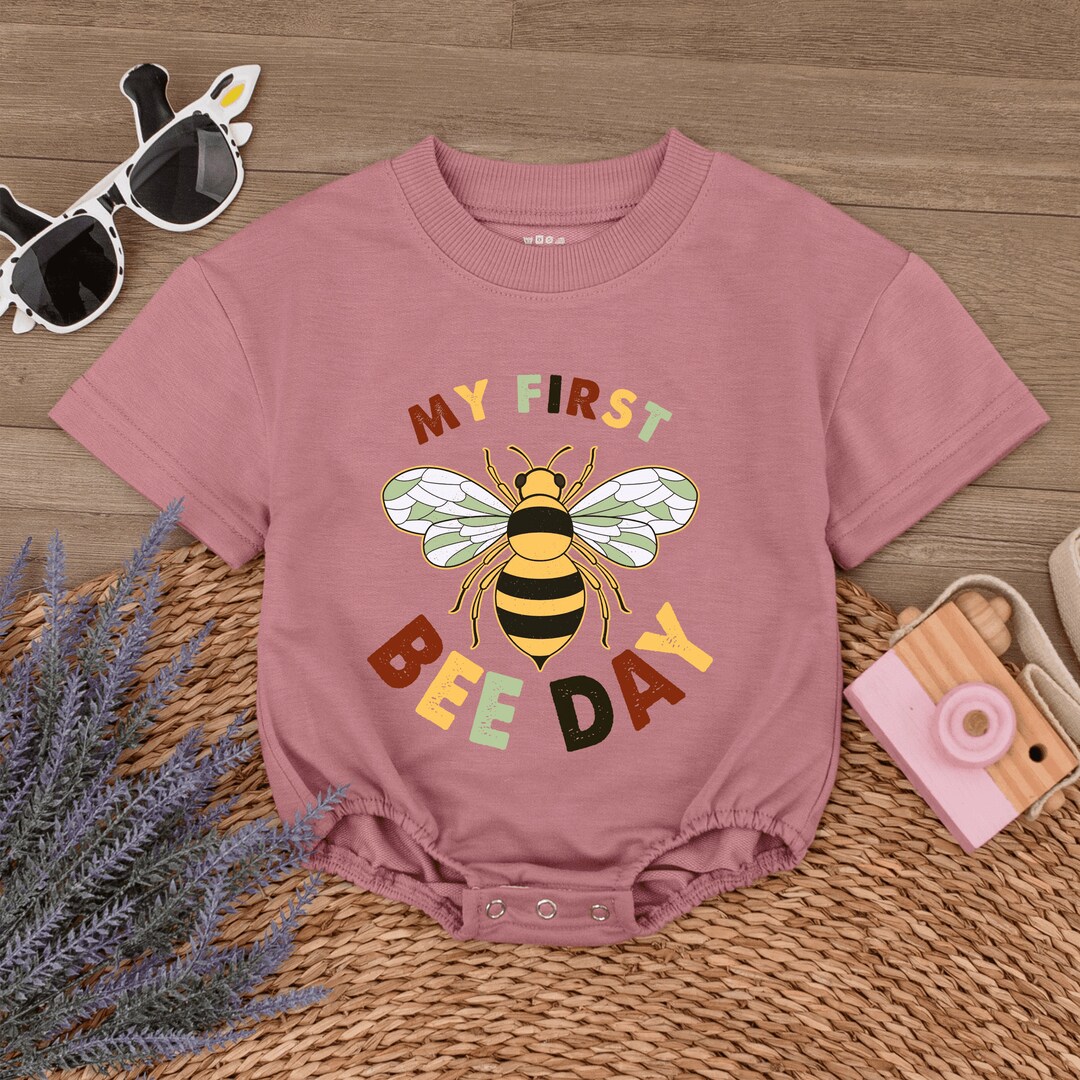 My First BEE Day Romper, 1st Bee Day Outfit, First Birthday Girl, Queen ...