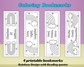 Printable Coloring Bookmarks, Motivational Quotes Bookmarks, Adult ...