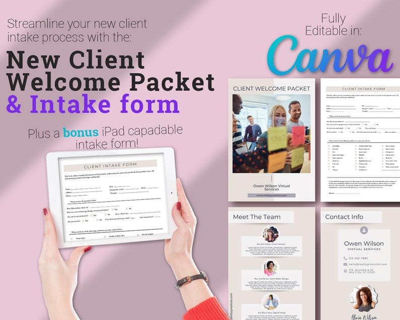 Editable Client Intake Form Template | PDF Template for Coaches ...