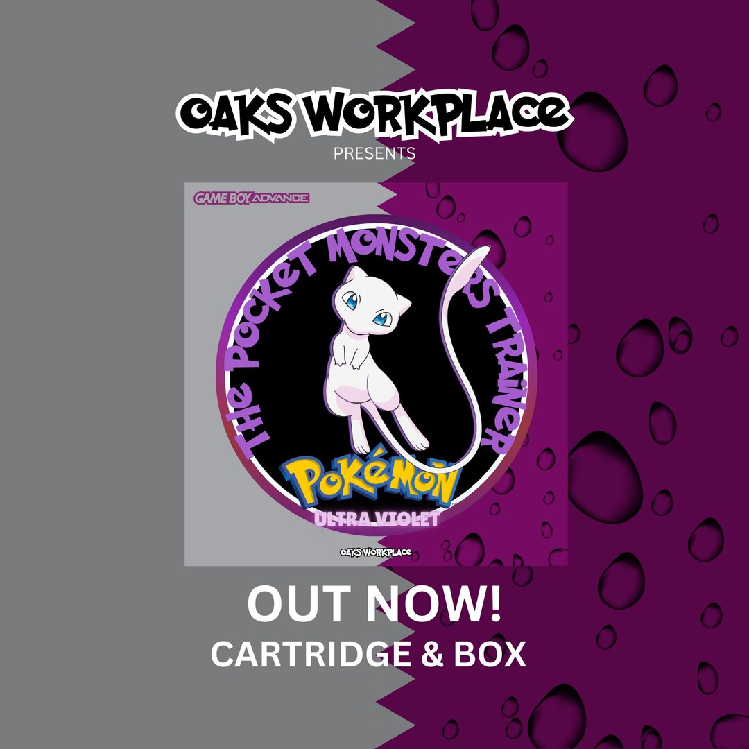 Pokemon Ultra Violet RTC Rom for GBA, Cartridge and Box - Etsy