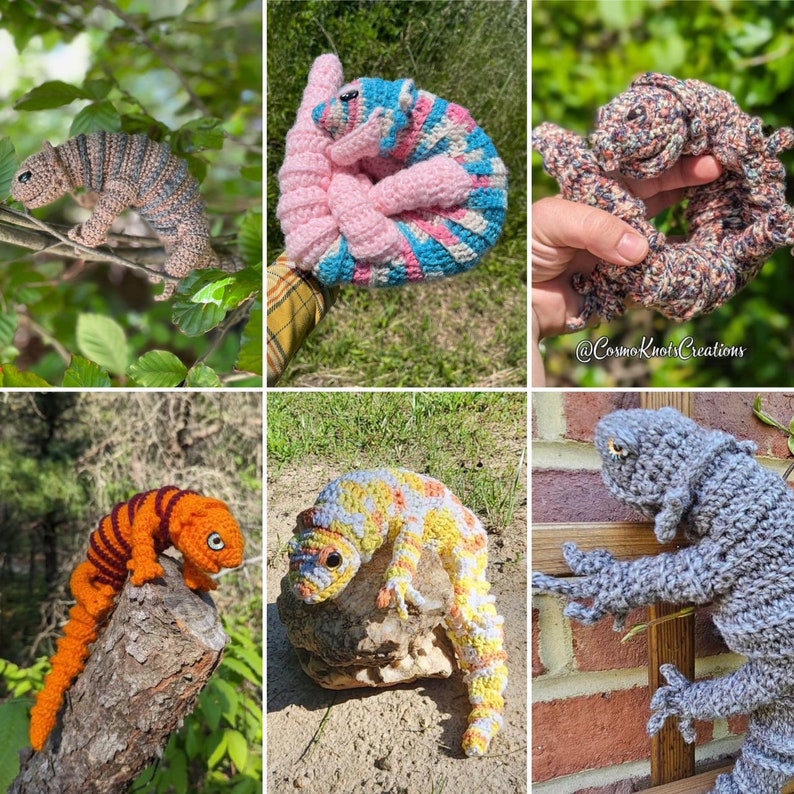 Ouroboros Girdled Armadillo Lizard Crochet Pattern - Etsy