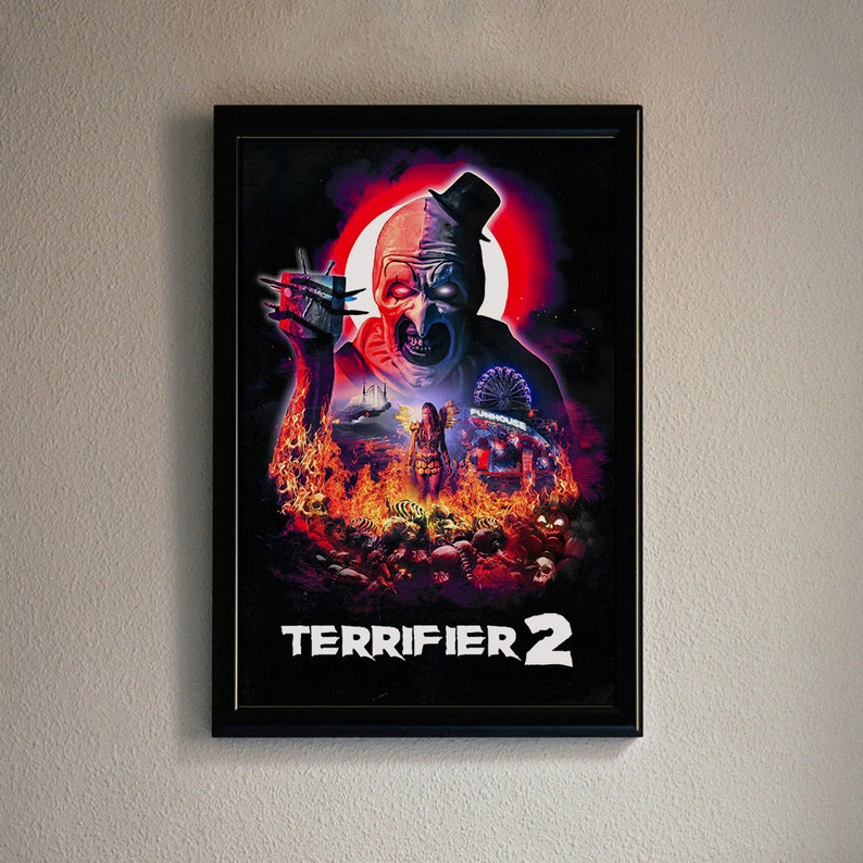 Terrifier 2 2022 Retro Movie Poster, Movie Wall Art, Canvas Poster ...