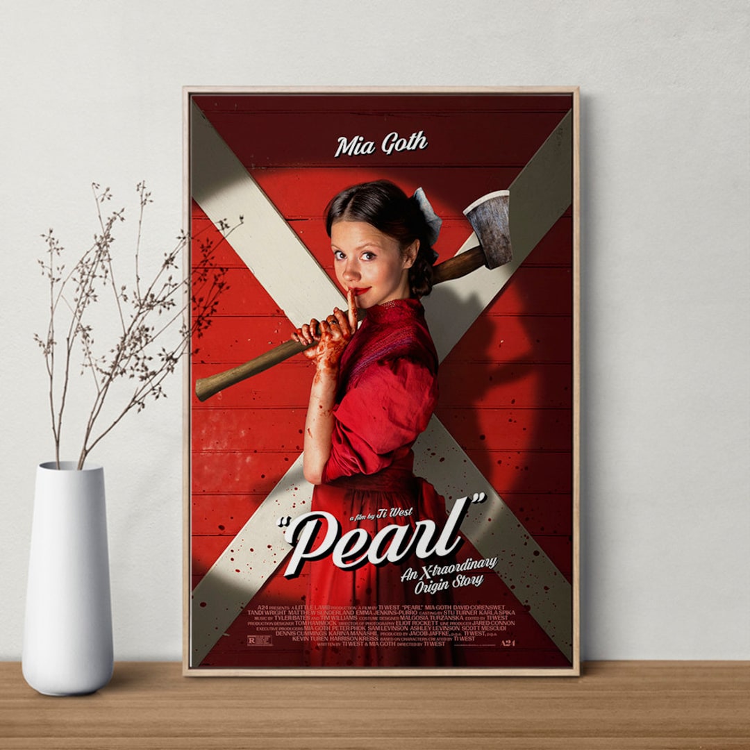 Pearl 2022 Retro Movie Poster, Movie Wall Art, Canvas Poster Printing ...