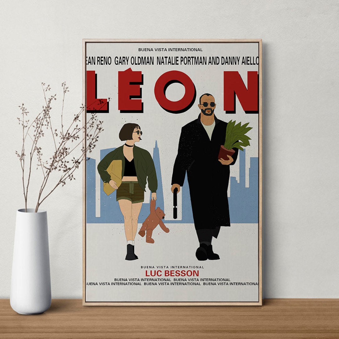 Léon the Professional Retro Movie Poster, Movie Wall Art, Canvas Poster ...
