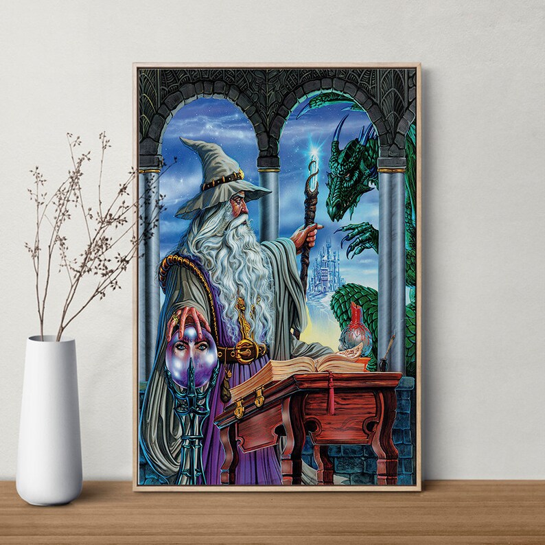 Wizard Emissary by Ed Beard Vintage Art Poster, Wall Art, Canvas Poster ...