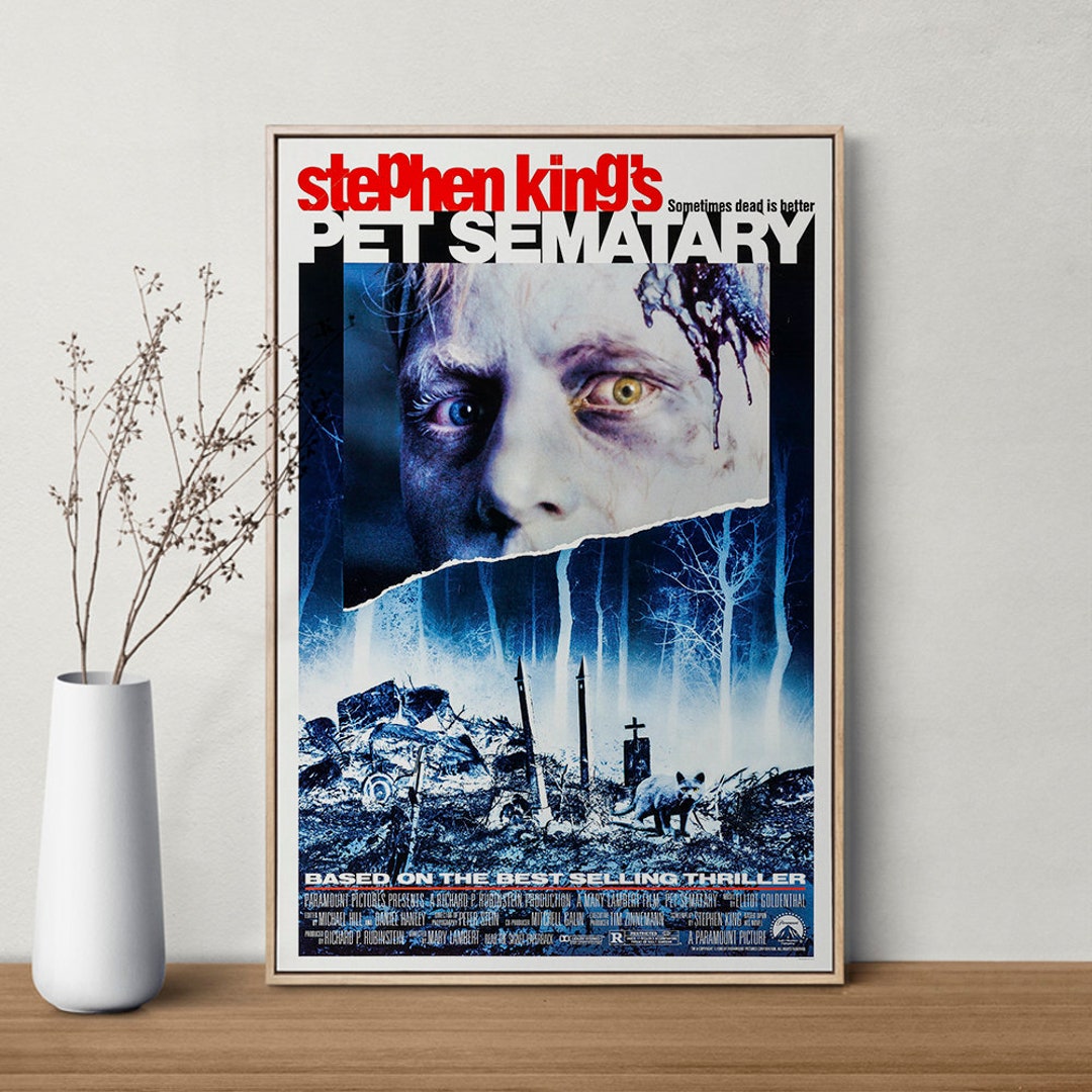 Pet Sematary Retro Movie Poster, Movie Wall Art, Canvas Poster Printing ...