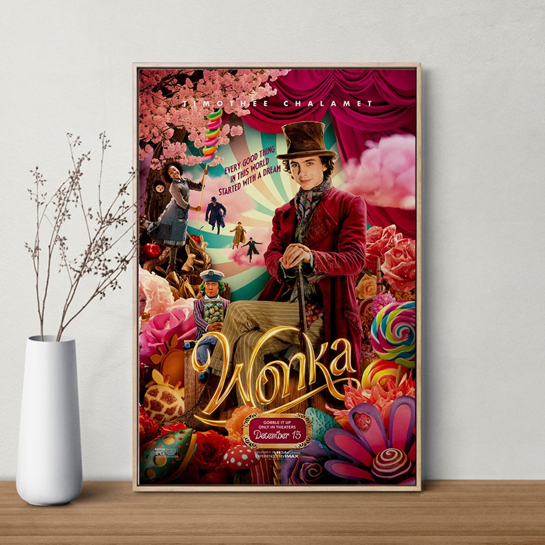 Wonka Retro Movie Poster, Movie Wall Art, Canvas Poster Printing ...