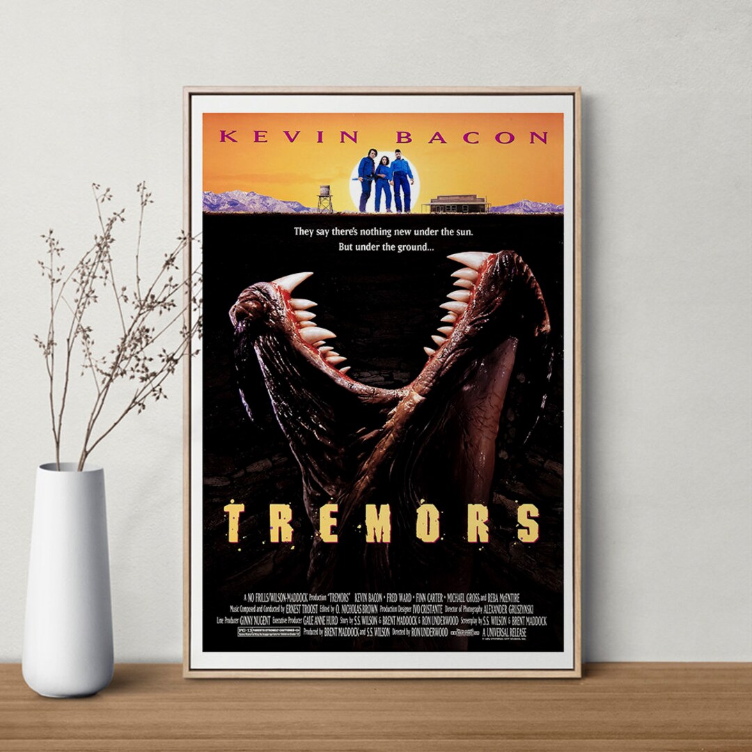 Tremors Retro Movie Poster, Movie Wall Art, Canvas Poster Printing ...