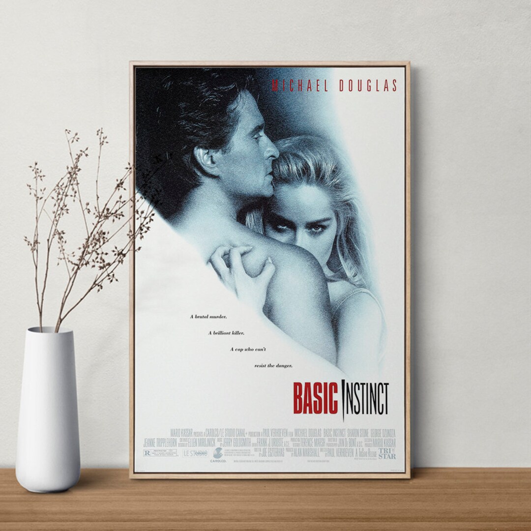 Basic Instinct 1992 Retro Movie Poster, Movie Wall Art, Canvas Poster Printing, Custom Poster ...