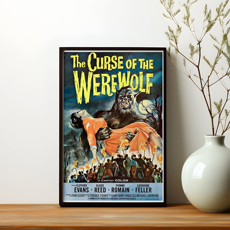 The Curse of the Werewolf Retro Movie Poster, Movie Wall Art, Canvas ...