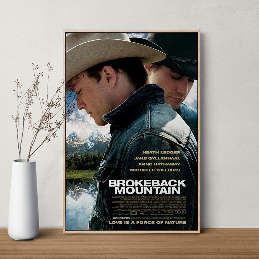 Brokeback Mountain Retro Movie Poster, Movie Wall Art, Canvas Poster ...