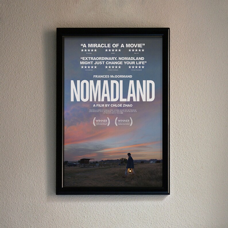 Nomadland Retro Movie Poster, Movie Wall Art, Canvas Poster Printing ...