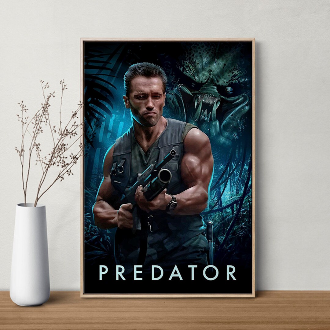 Predator Retro Movie Poster, Movie Wall Art, Canvas Poster Printing ...
