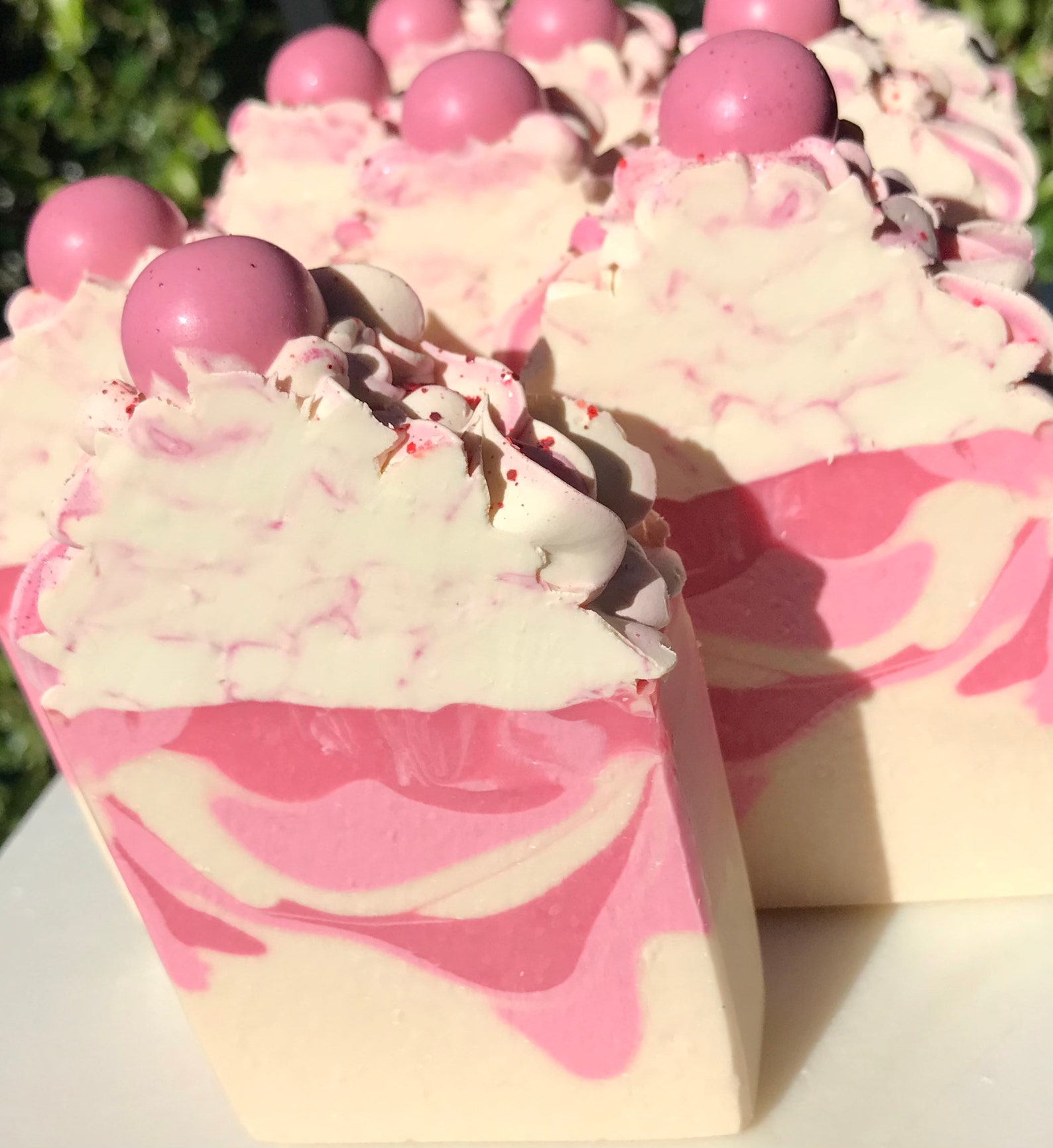 POMEGRANATE POMELO SOAP Pink Gumball Soap Frosted Soap - Etsy