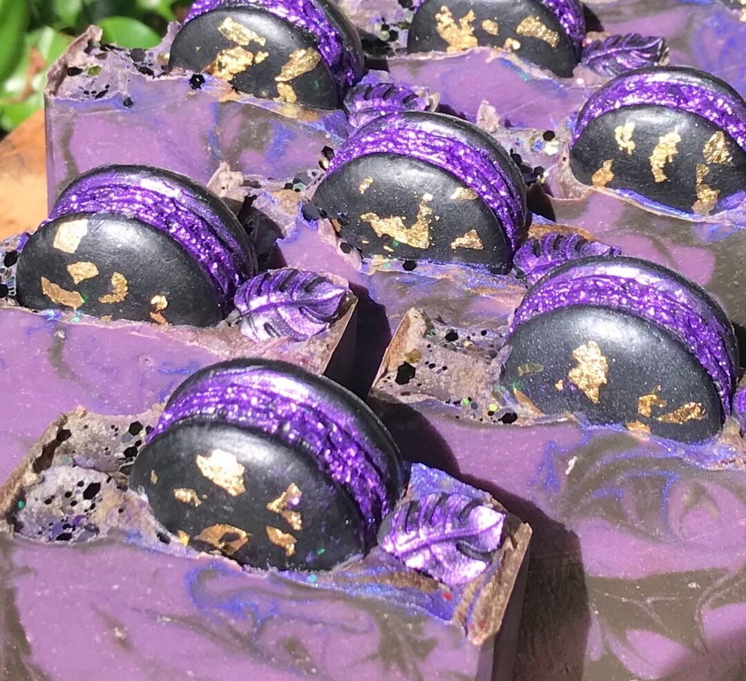Midnight BLACKBERRY MACARON SOAP | Blackberry Soap | Bakery Soap ...