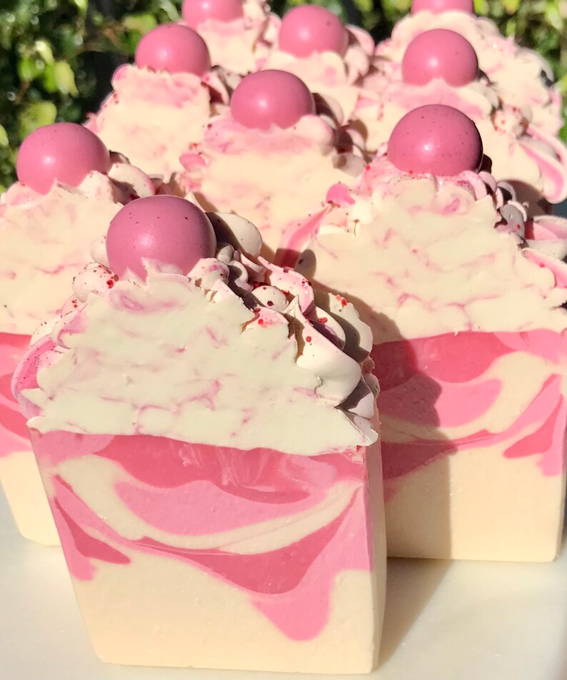 POMEGRANATE POMELO SOAP Pink Gumball Soap Frosted Soap - Etsy