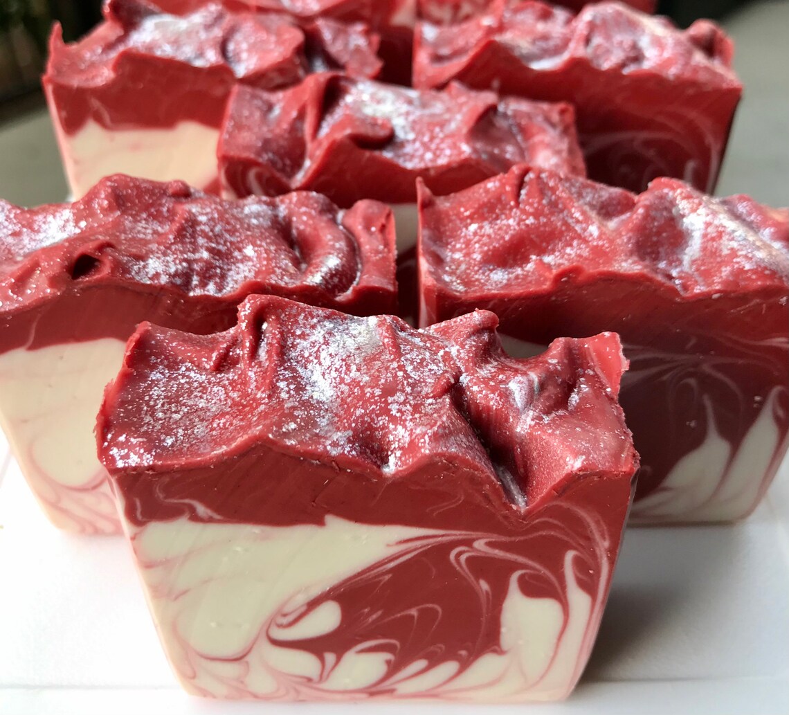 PEPPERMINT SWIRL Artisan SOAP Peppermint Soap Essential - Etsy