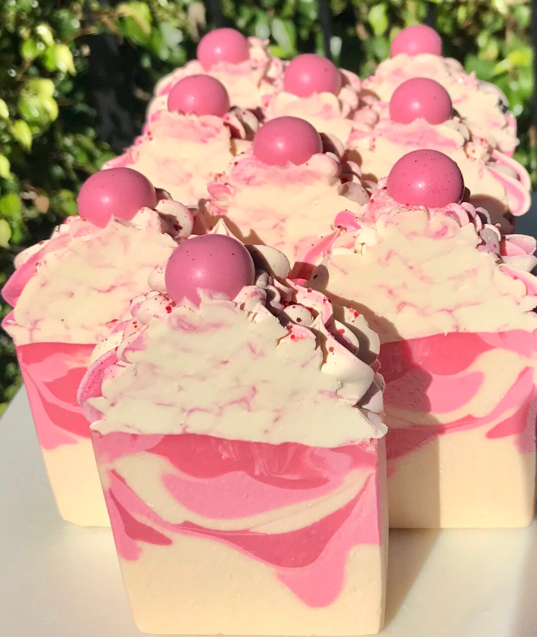 POMEGRANATE POMELO SOAP Pink Gumball Soap Frosted Soap Pomegranate Soap ...