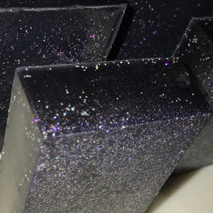 BLACK SOAP | Galaxy Soap | Holographic Glitter Soap | Glycerin Soap ...