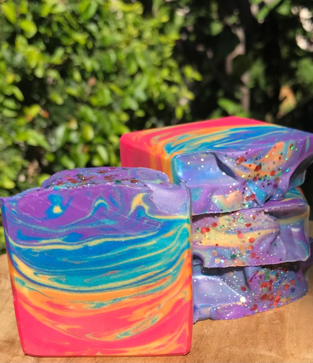 RAINBOW SUNSET Soap Artisan Soap Bar Body Soap Rainbow Soap - Etsy