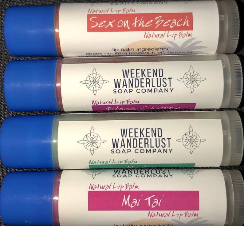 CHOOSE Five (5) LIP BALMS Over 50 Flavor Choices (tropical, Bakery ...