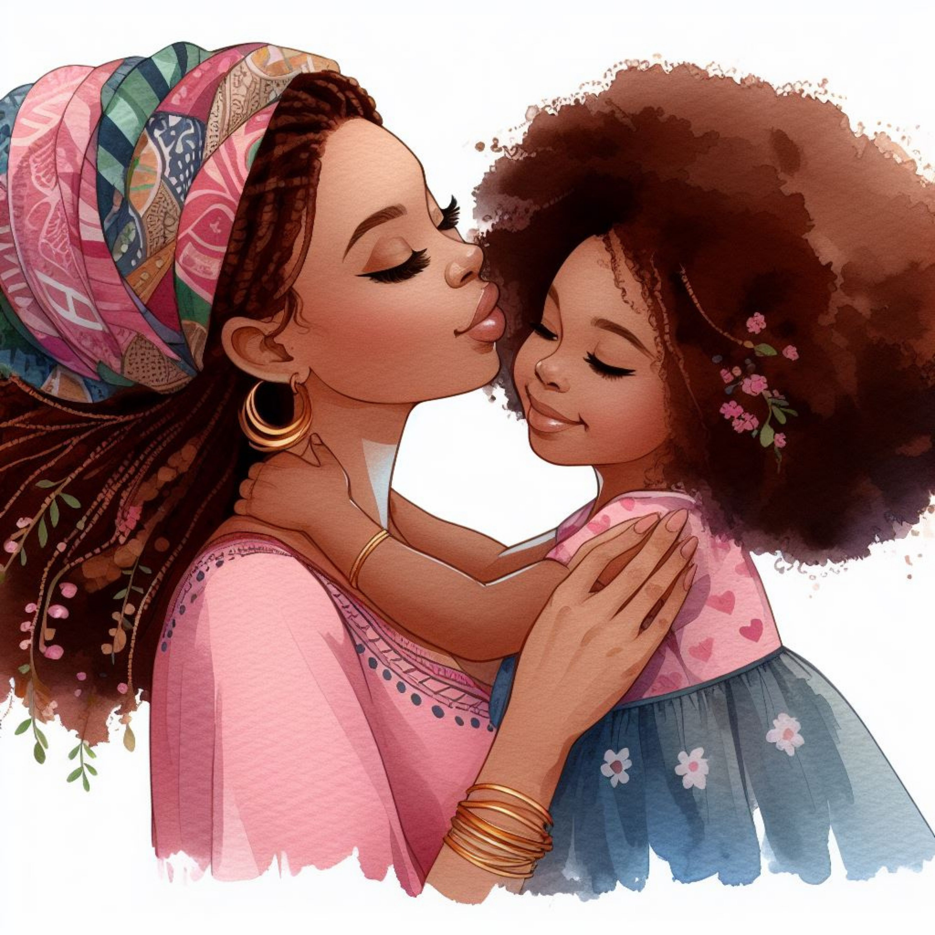 10 Mother's Day Poster, Mother and Daughter Print, Printable Watercolor ...