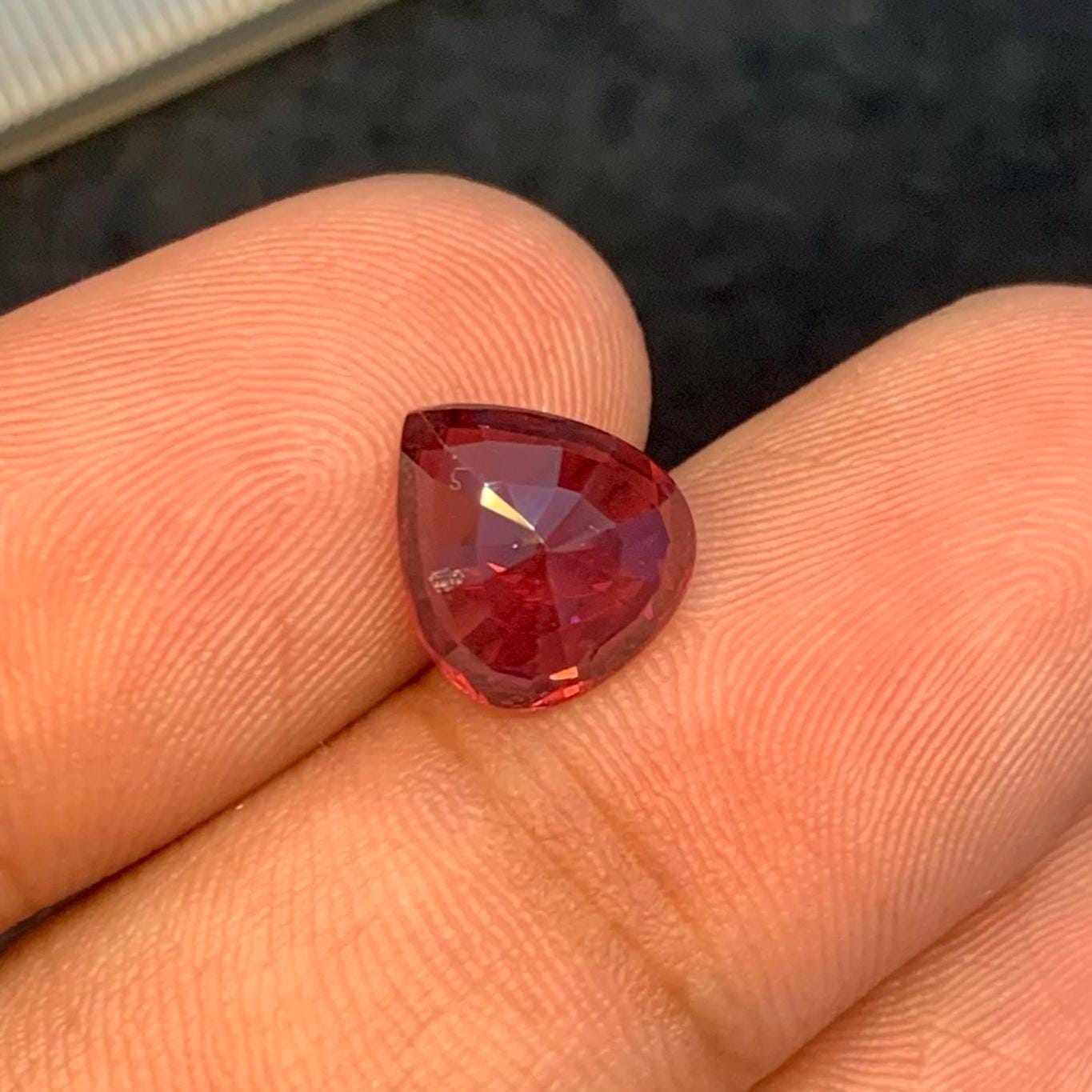 Majesty Natural Red Color Rubellite Tourmaline,pear Cut 3.60 Carat for ...