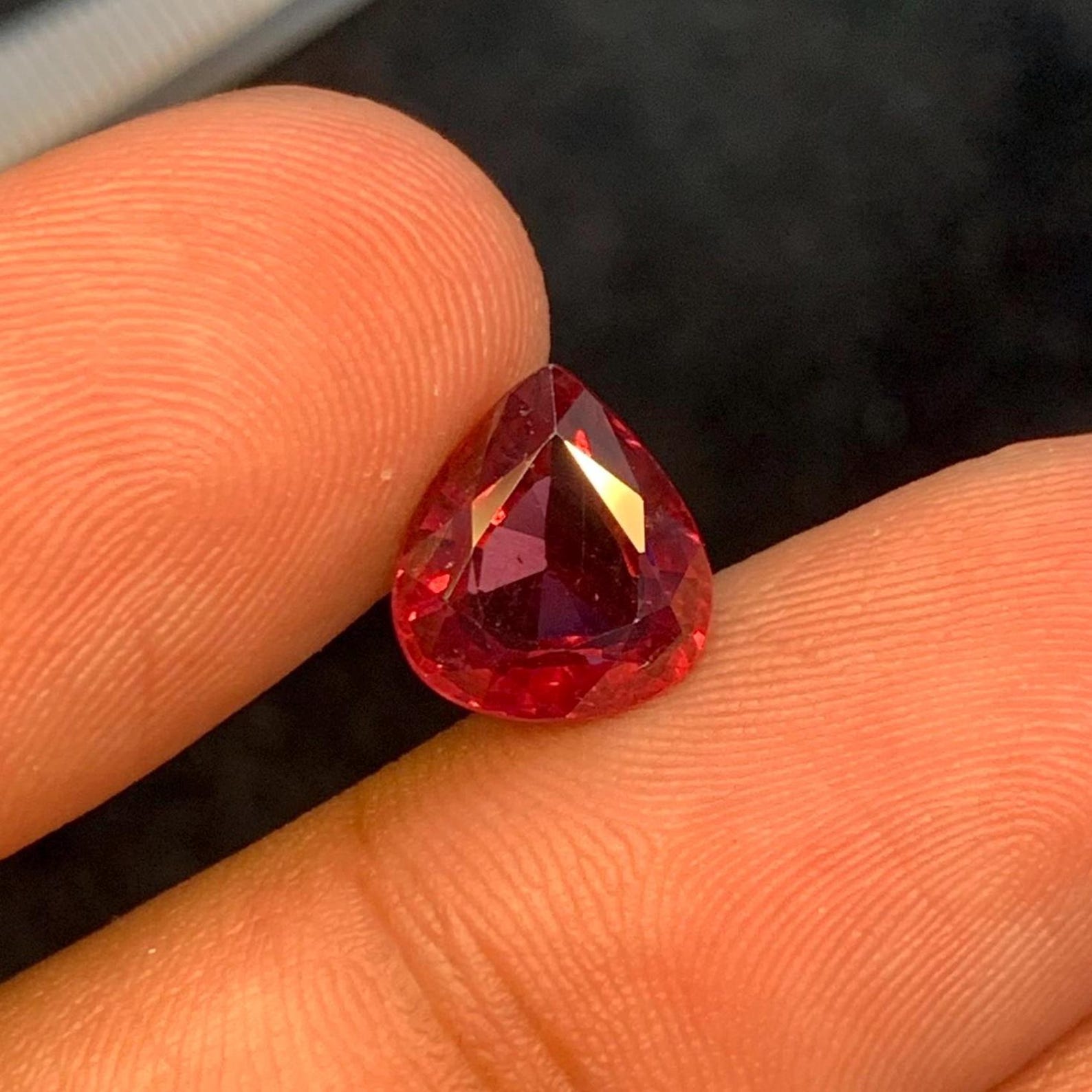 Majesty Natural Red Color Rubellite Tourmaline,pear Cut 3.60 Carat for ...
