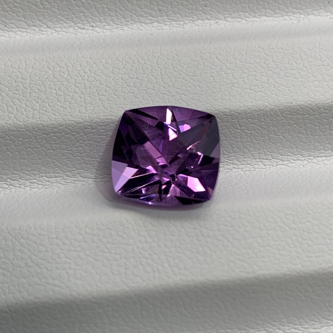 5.04 Carat - Top Natural Amethyst Loose Gemstone, Amethyst Fancy Sqaure ...