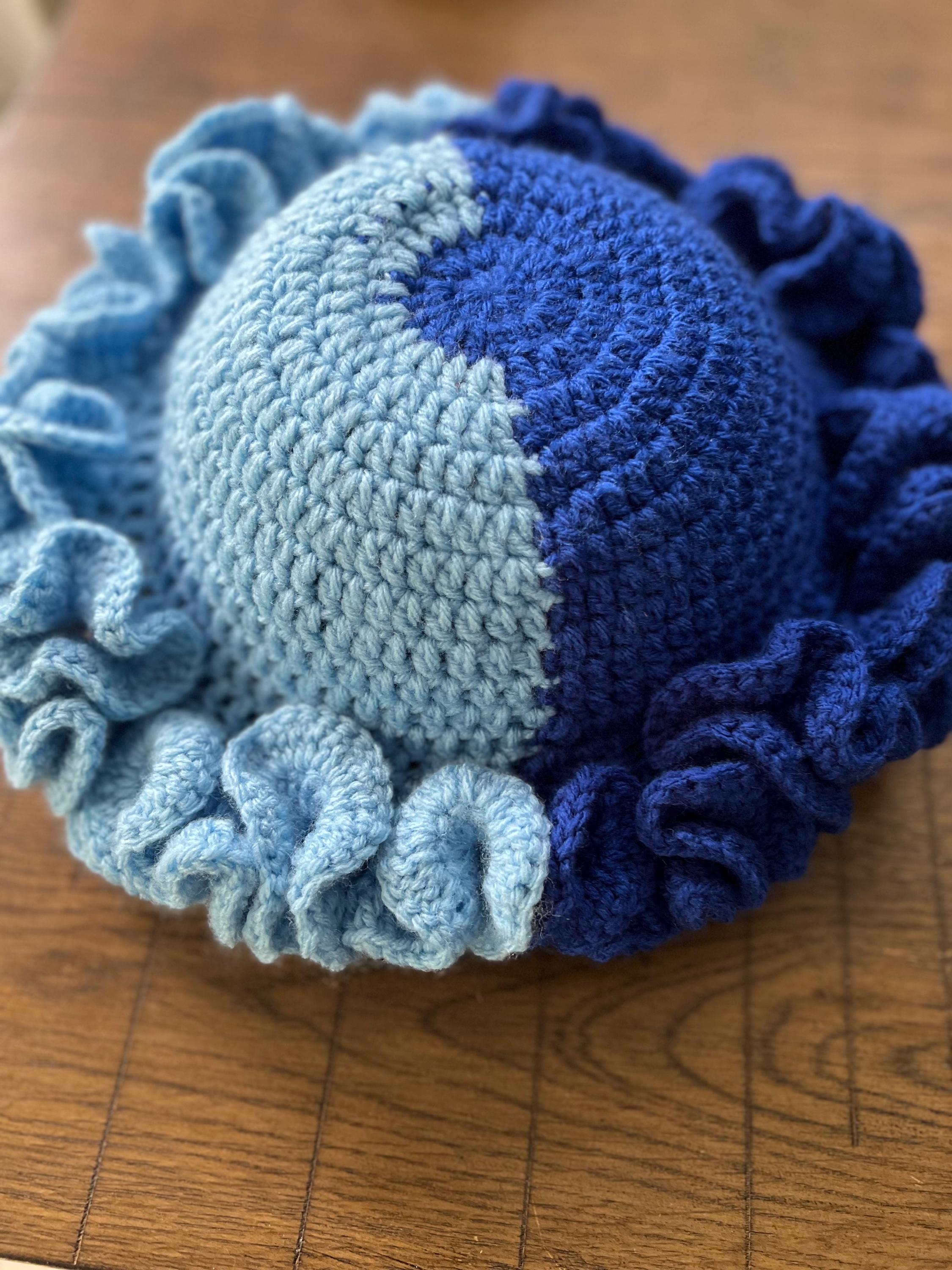 Custom Made Split Crochet Ruffle Hat - Etsy