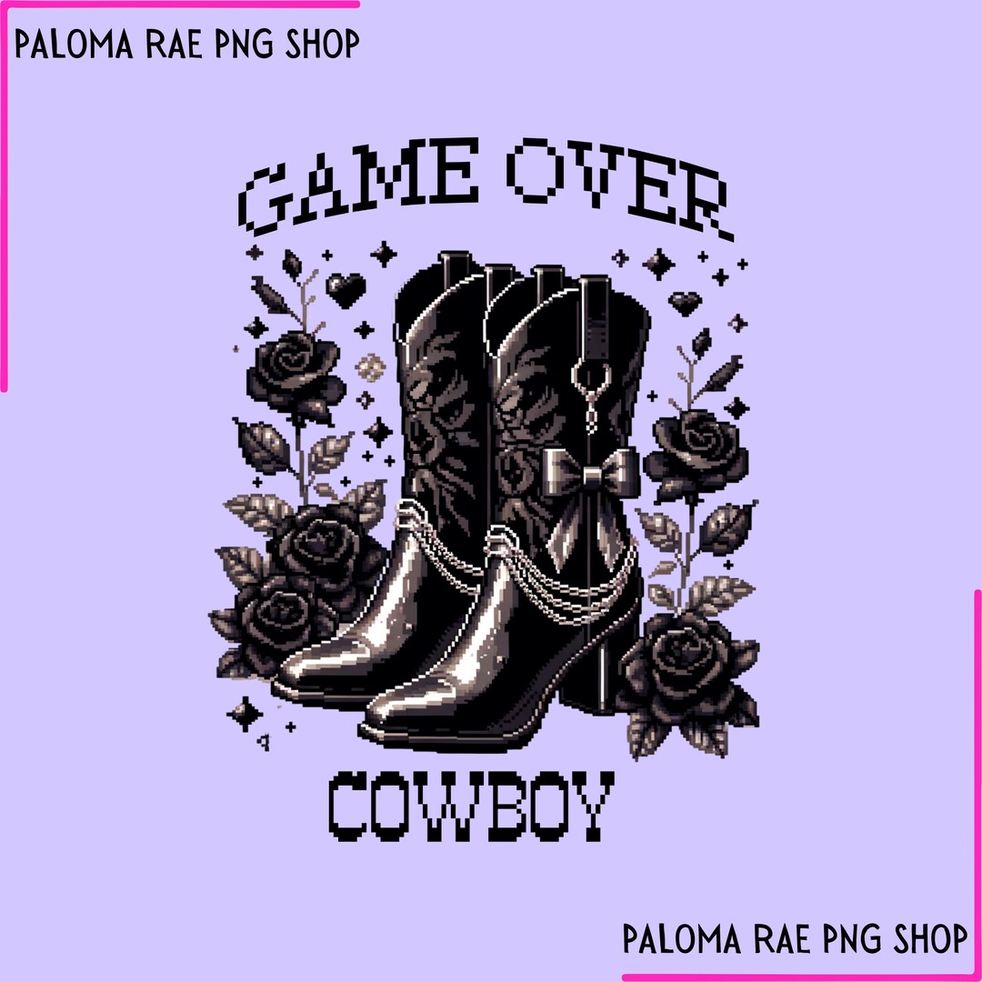 Pixelated Boots Png, Game Over Cowboy Png, Video Game Western Png ...